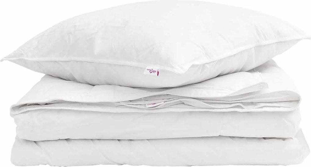 2-in-1 Duvet s polštářem 2 ks Bílá Peří 3376329