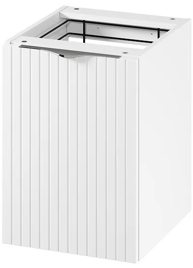 Cersanit Tirso, nízká doplňková skříňka s košem na prádlo 400x446x551 mm, bílá matná, S1017-029