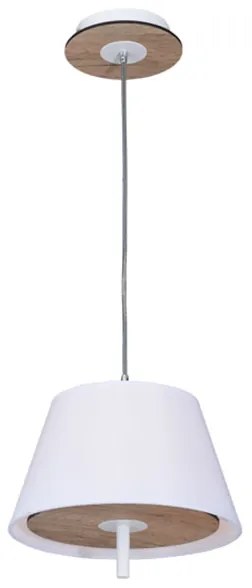 Závěsné svítidlo | Ø28cm, světlé dřevo + bílá | Aca Lighting (ZM16281PLW)