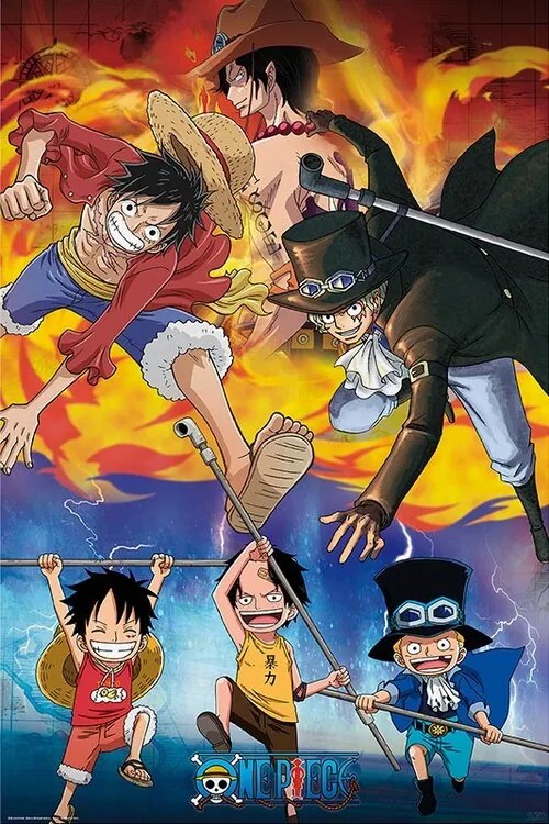 Sleva Plakat Obraz One Pi Plakat Obraz One Piece Ace Sabo Luffy 61 X 91 5 Cm Biano Cz Emimino Cz