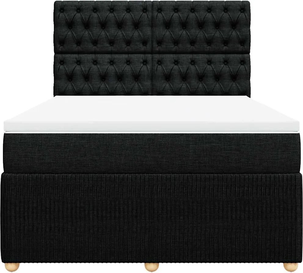 Box spring postel s matrací černá 140 x 190 cm textil 3292060