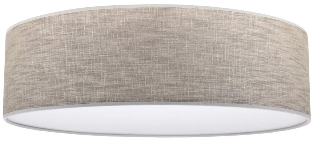 Stropní svítidlo Stone, 1x béžové textilní stínítko/bílé PVCové stínítko, (bílé plexisklo), (fi 50cm)