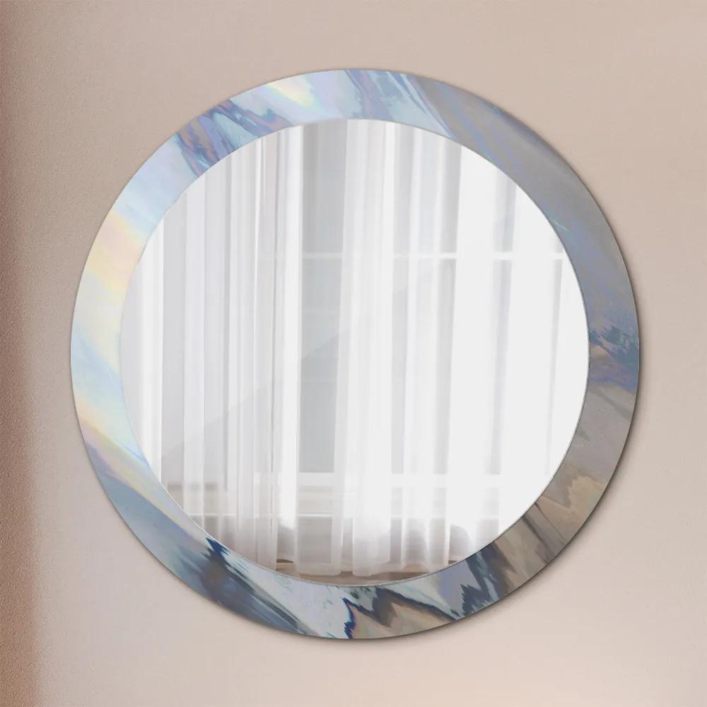 Kulaté dekorativní zrcadlo Holografická textura fi 80 cm