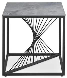 HALMAR INFINITY 2 konferenční stolek čtverec šedý mramor