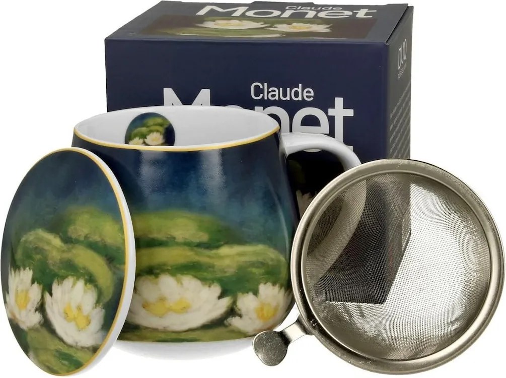 Porcelánový hrnek Monet Nenufars 430 ml se stíkem vícebarevný
