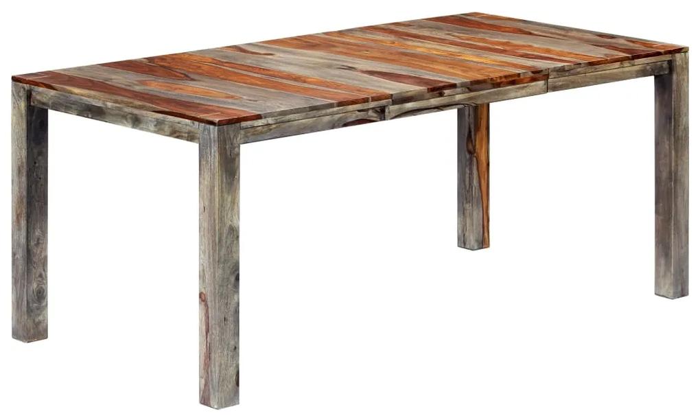 248007 vidaXL Jídelní stůl šedý 180 x 90 x 76 cm masivní sheeshamové dřevo