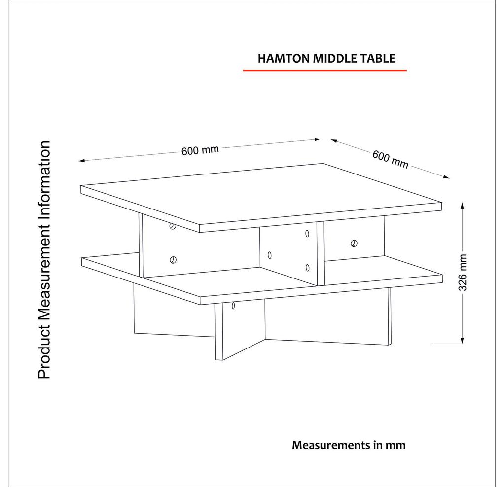 Konferenční stolek Hamilton (ořech + bílá). 1089468