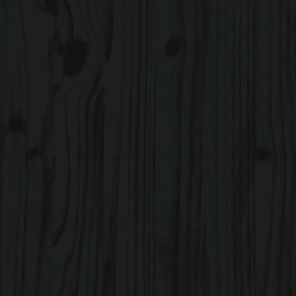 Petromila Knihovna / dělicí stěna černá 40 x 35 x 167 cm masivní borovice