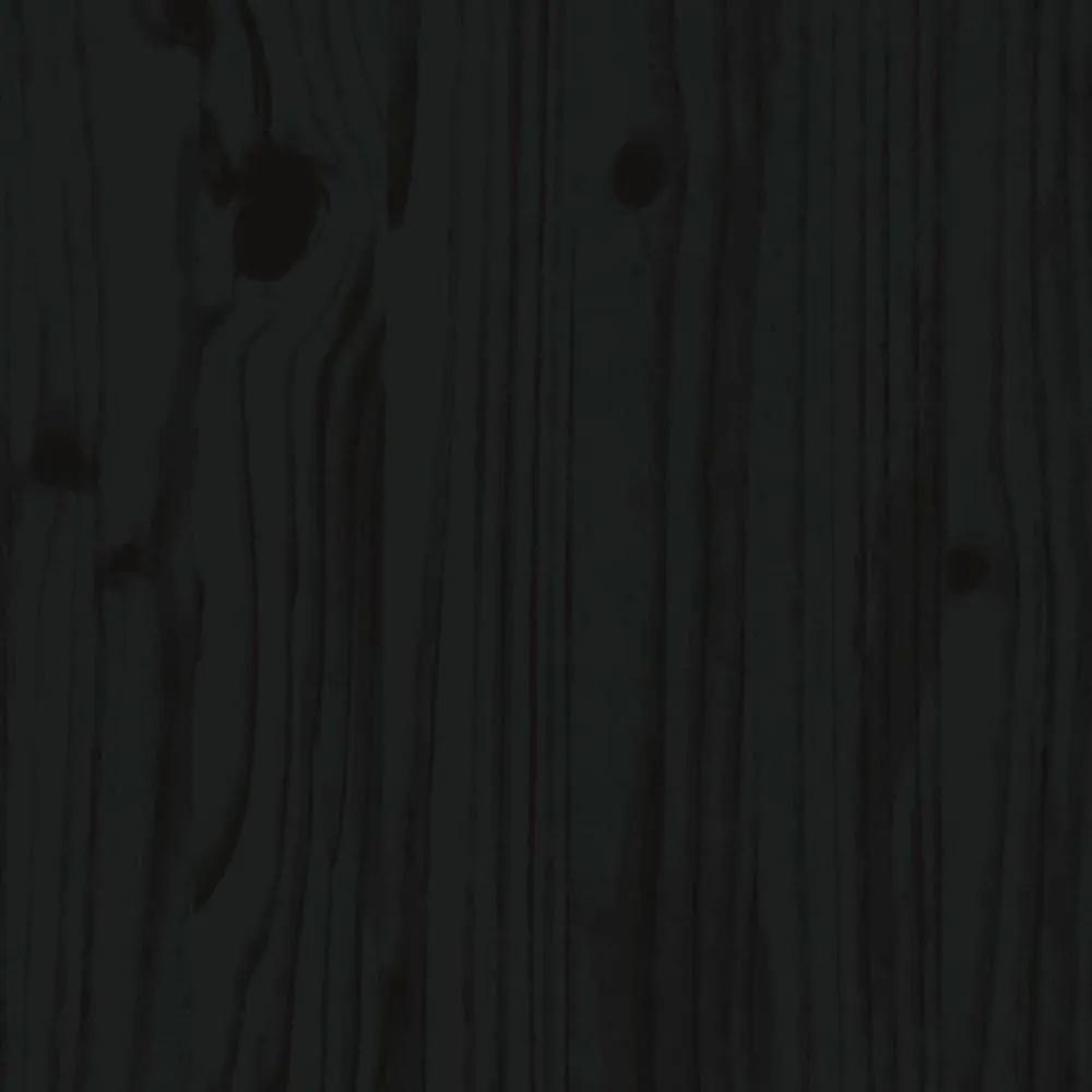 Petromila Knihovna / dělicí stěna černá 41 x 35 x 160 cm masivní borovice