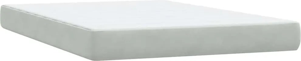 Box spring postel s matrací světle šedá 160x210 cm samet 3316215