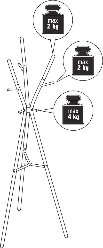 Tchibo - Věšák na šaty - barva: bílá