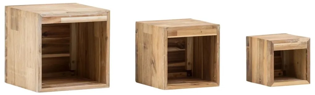 furniture-nabytek.cz - Masivní sada koupelnového nábytku Jolano z akáciového dřeva, lakovaná, hnědá