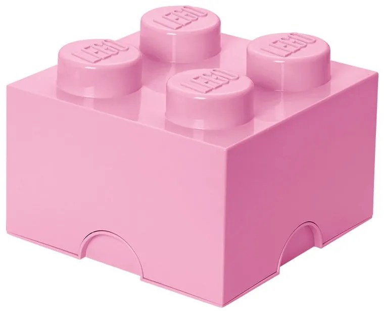 Světle růžový úložný box čtverec LEGO® Biano.cz