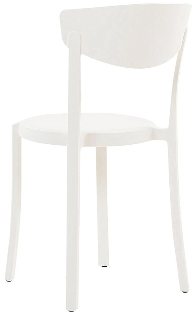Sada 4 jídelních židlí plastových bílých VIESTE Beliani