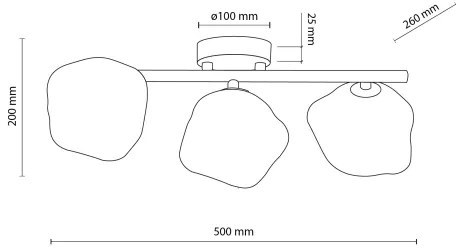 Přisazený lustr LAVA 3xG9/8W/230V béžová/kouřová béžová