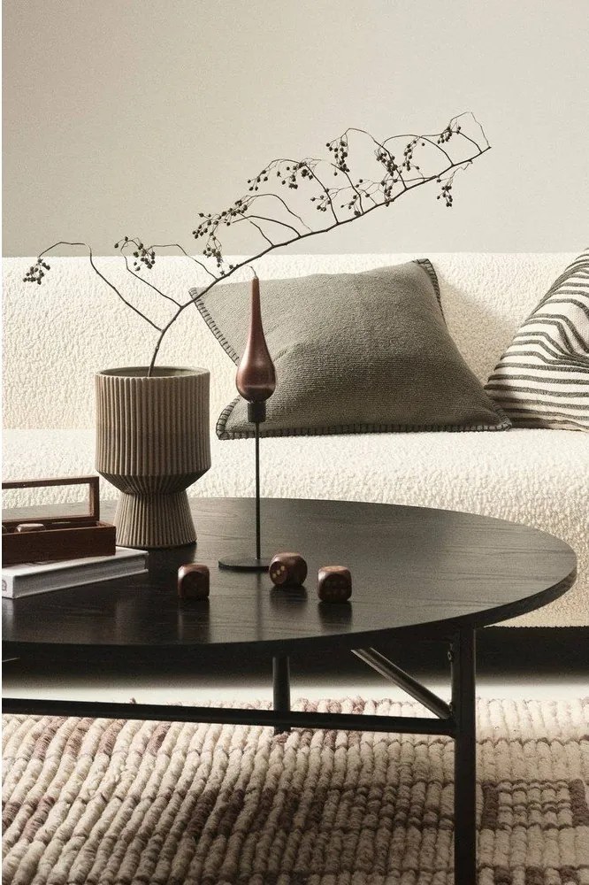 Černý kovový kulatý konferenční stolek ø 100 cm Valley – Jotex