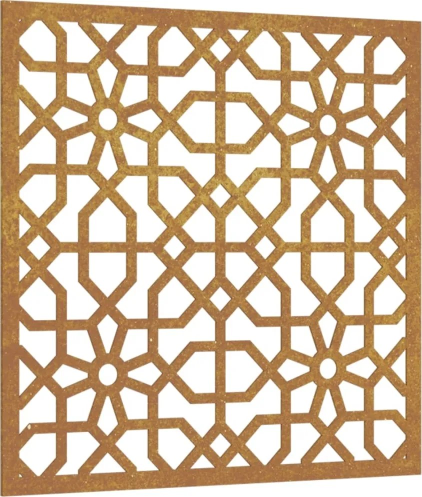 vidaXL Zahradní nástěnná dekorace 55 x 55 cm corten Maurský design [824478]