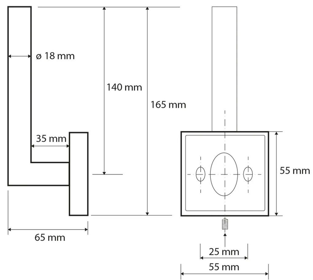 SAPHO XQ704 X-Square držák toaletního papíru rezervní, stříbrná