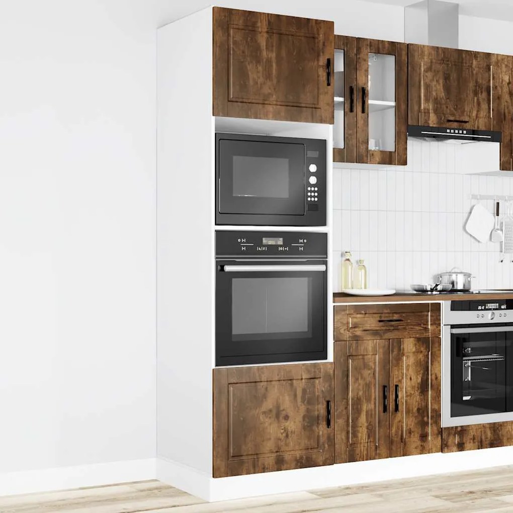 Skříňky na troubu 2 ks "Porto" kouřový dub kompozitní dřevo 3315056