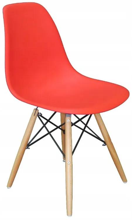 Ekspand Židle červená skandinávský styl CLASSIC