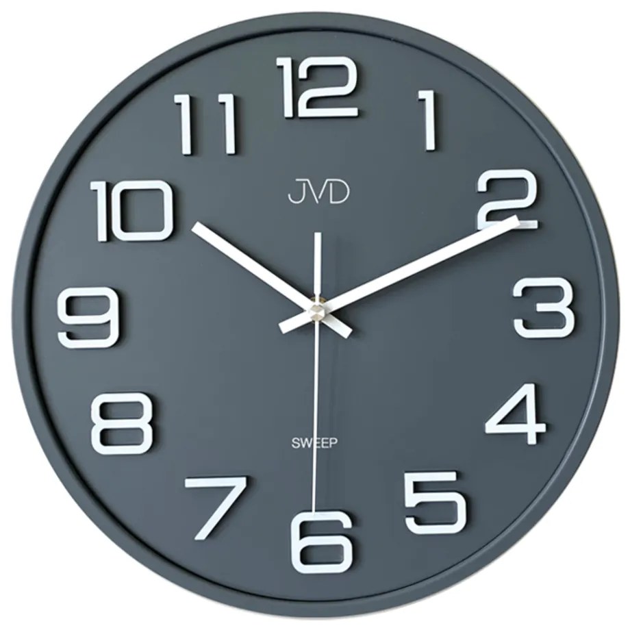 JVD Netikající tiché hodiny JVD SWEEP šedé HX2472.1