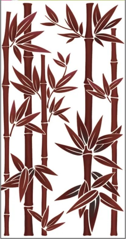 Samolepící pokojová dekorace Bambus hnědý