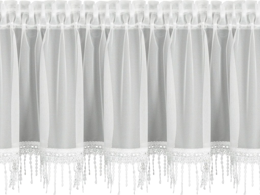 KRÁTKÁ ZÁCLONA NA PÁSCE MANUELA 150X40 CM BÍLÁ