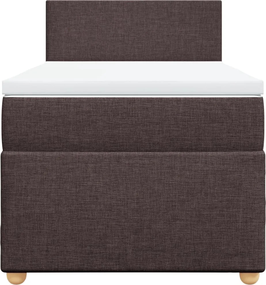 Box spring postel s matrací tmavě hnědá 100 x 200 cm textil 3288887