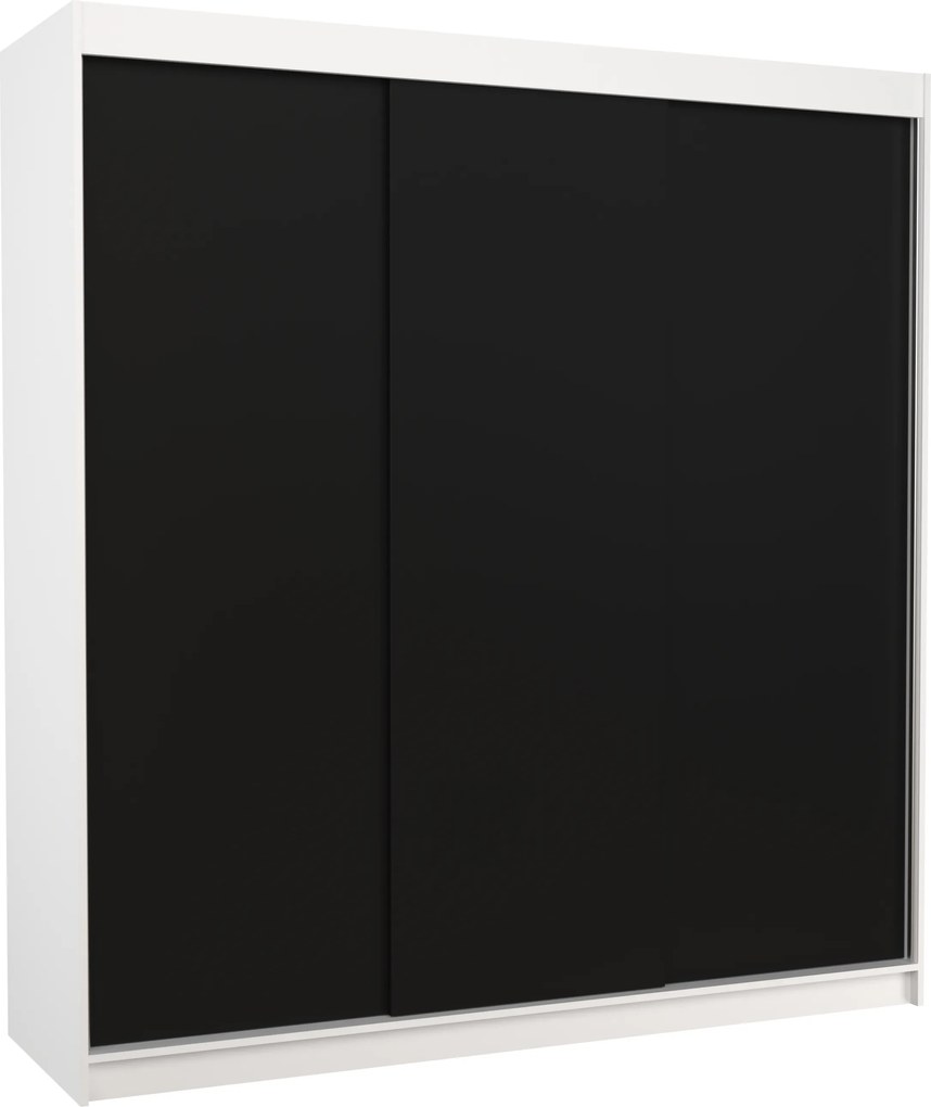 ADRK Furniture Posuvná skříň MEGAN 200 SW-MEG-W+B-200+A683
