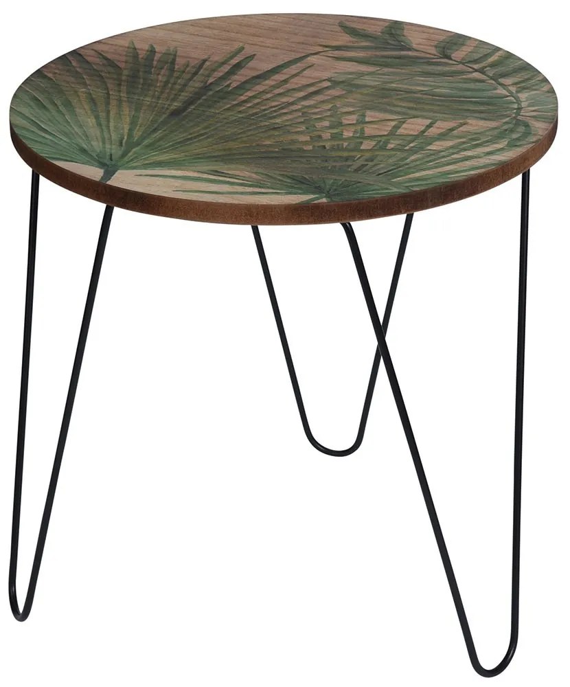 DekorStyle Konferenční stolek s motivem listu 39 cm