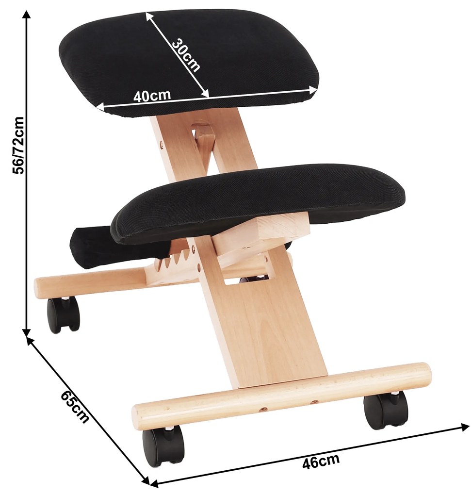 Ergonomická klekačka Gloire (černá + buk). 1028728