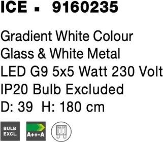 Závěsné svítidlo NOVA LUCE ICE G9 9160235 bez žárovky