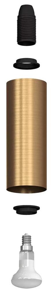 creative cables Fermaluce vintage kovové nástěnné svítidlo s ohnutou prodlužovací trubičkou a stínidlem Tub-E14 Barva: Matná měď