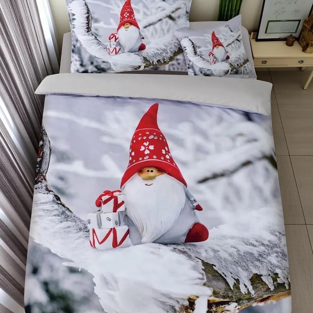 Povlečení DEPPA RED GNOM 3-dílná souprava 140x200 cm