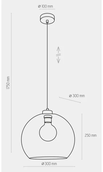 Lustr na lanku CUBUS 1xE27/60W/230V