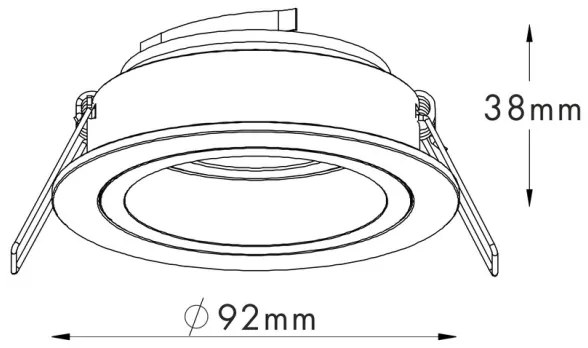 Zuma Line 92700 - Podhledové svítidlo CHUCK DL ROUND 1xGU10/50W/230V černá