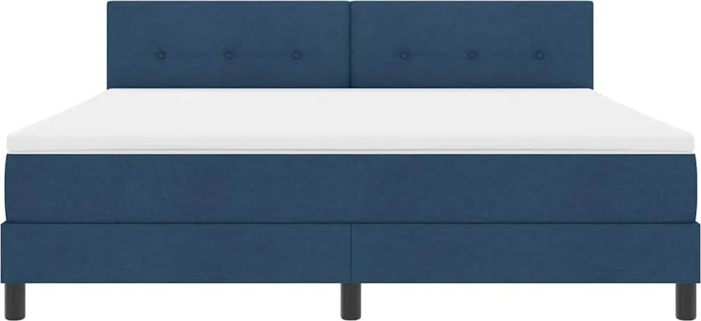 Postel s boxspringem s čelo Modrá 180 x 200 cm textil 3338712