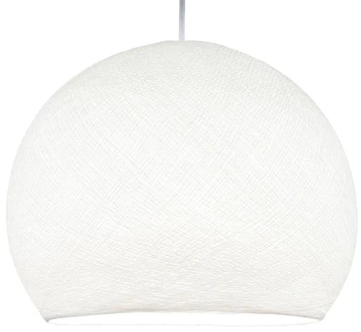 creative cables Stínidlo tvaru kupole z polyesterového vlákna - 100% vyrobené ručně Barva komponentu: Bílá, Velikost ⌀: M - 35cm