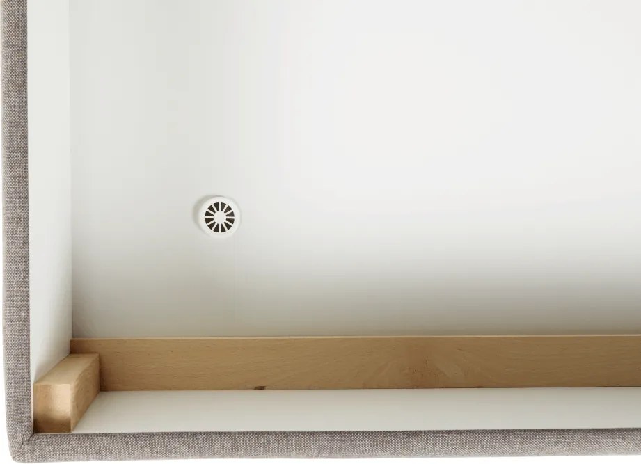 Boxspringová postel 120x200, šedohnědá TAUPE, FERATA TV KOMFORT