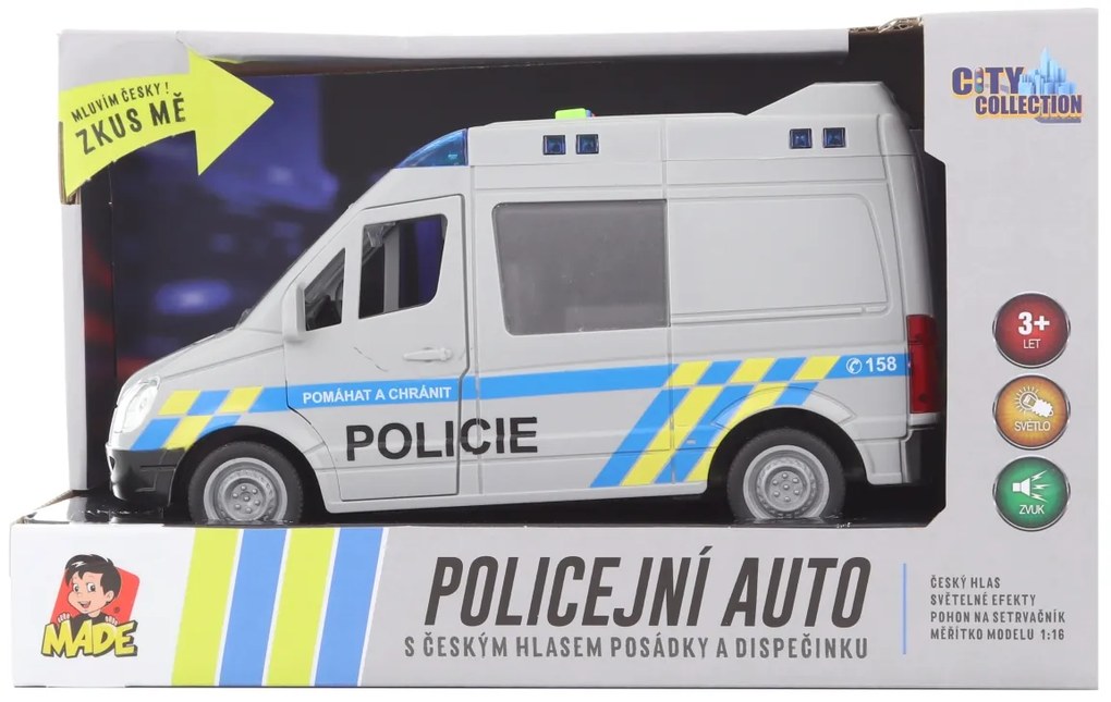 Auto policejní dodávka s Českým hlasem