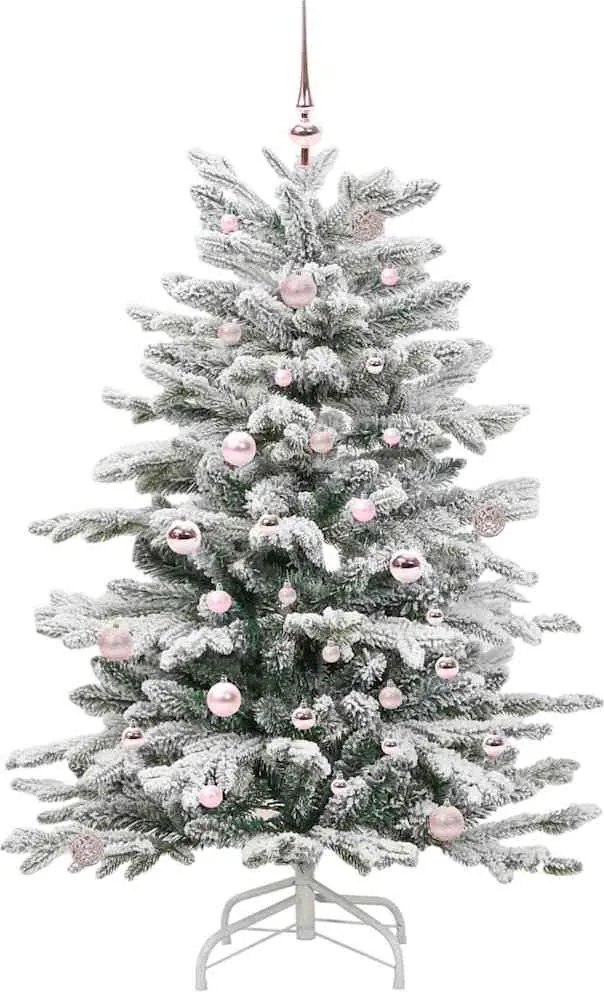 Umělý Skládací Vánoční Strom Bílá 150 cm PE a PVC 3395633