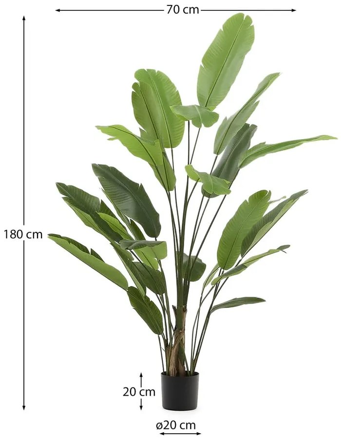 Umělý banánovník (výška 210 cm) – Kave Home