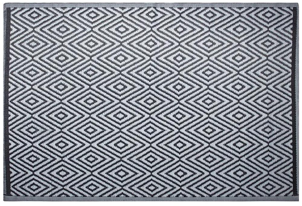 Venkovní koberec černý 150x210 cm SIKAR Beliani