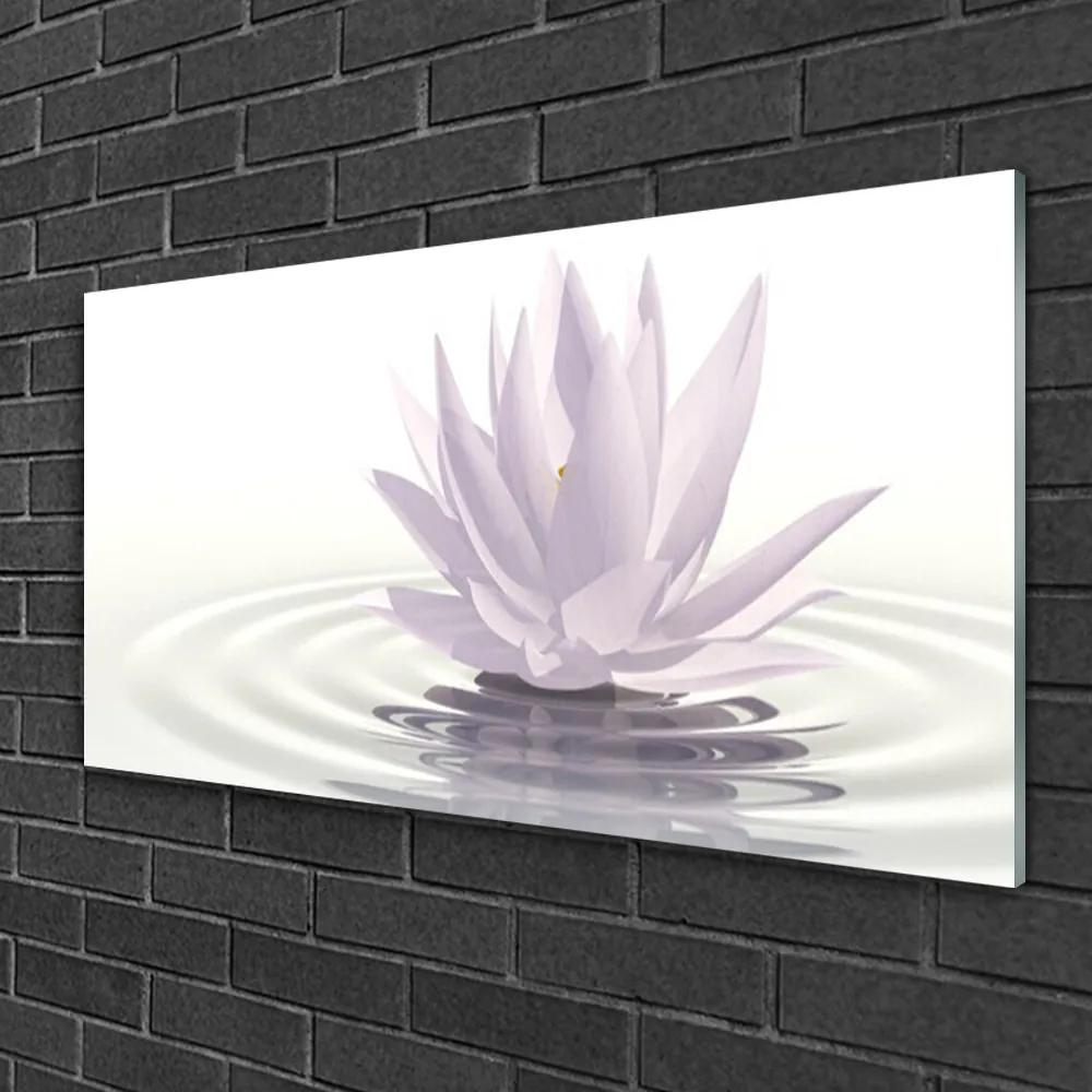 Obraz na skle Květ Voda Umění 100x50 cm