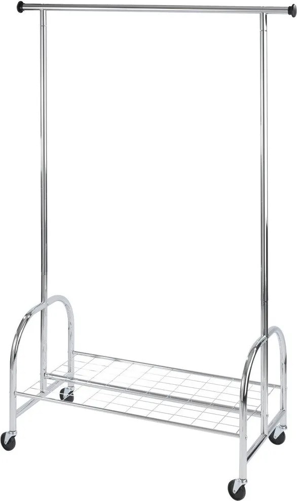 Kovový stojanový věšák na šaty PROFI CHROME, 180x120x50 cm, WENKO