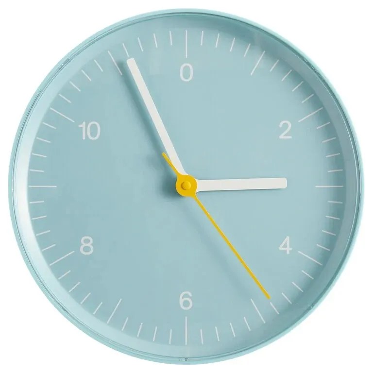 Nástěnné hodiny Wall clock Light Blue 26,5 cm HAY