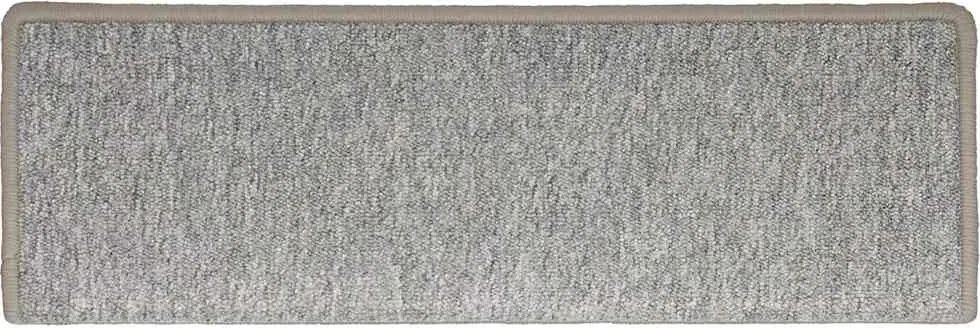 Schodové rohože 30 ks 65 x 21 x 4 cm světle šedé s obdélníkovým okrajem 3365768