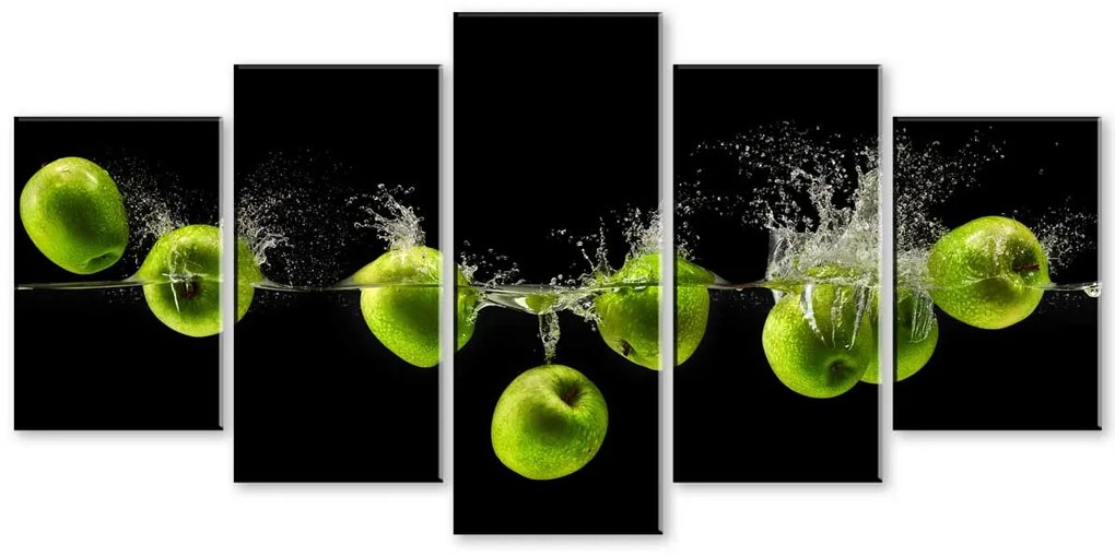 Obraz zelená jablka Velikost (šířka x výška): 150x75 cm