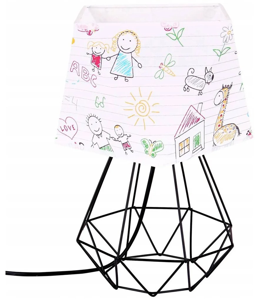 Stolní lampa Diamond 1, 1x textilní stínítko (výběr ze 12 barev), (výběr ze 3 barev konstrukce)