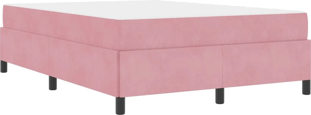 Rám postele Růžová 140 x 190 cm textil 3399065